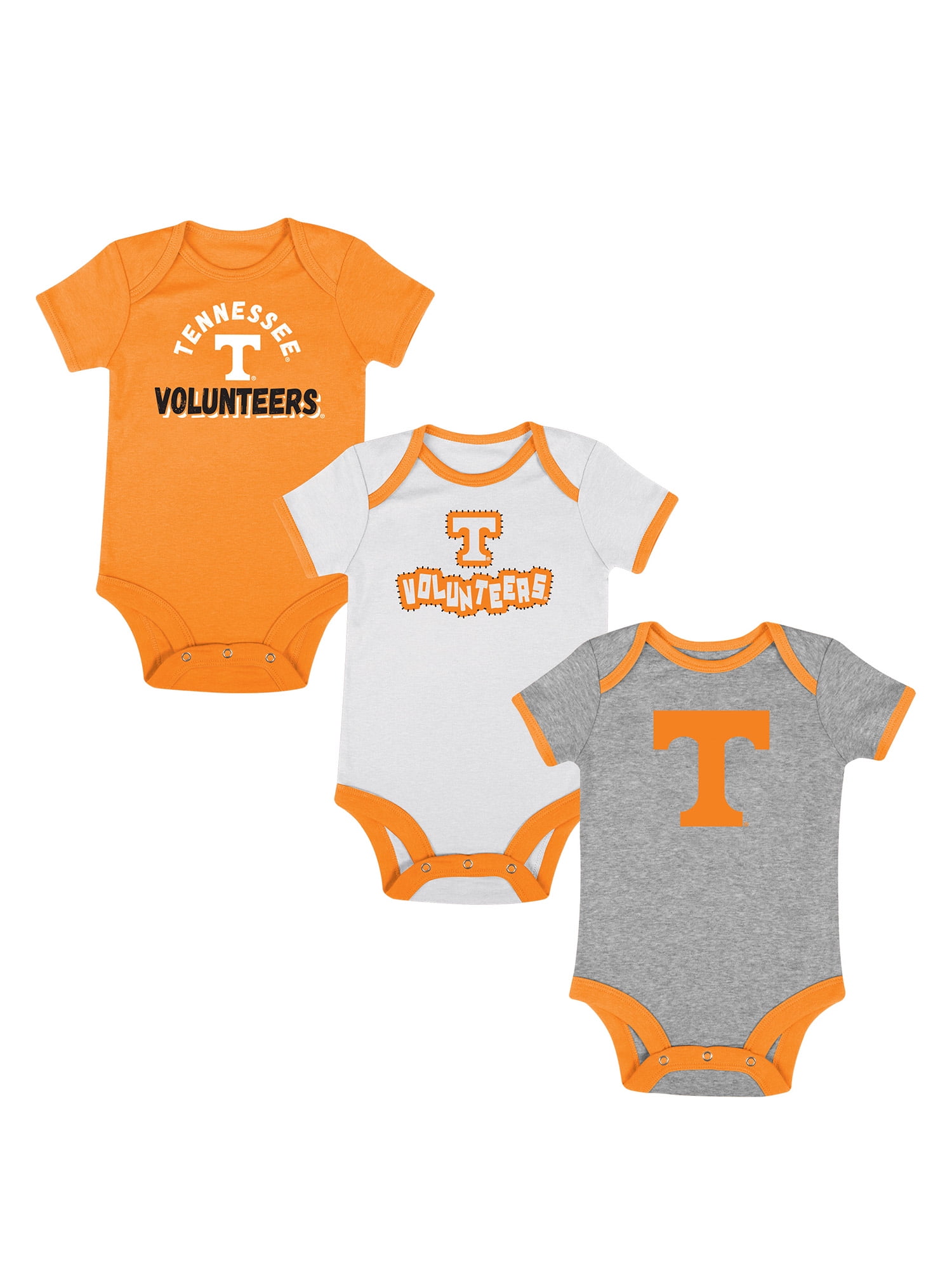 NCAA TENNESSEE VOLS Infant Tm1&2 Color Cotton SS ONS 3Pk Boys - Walmart.com