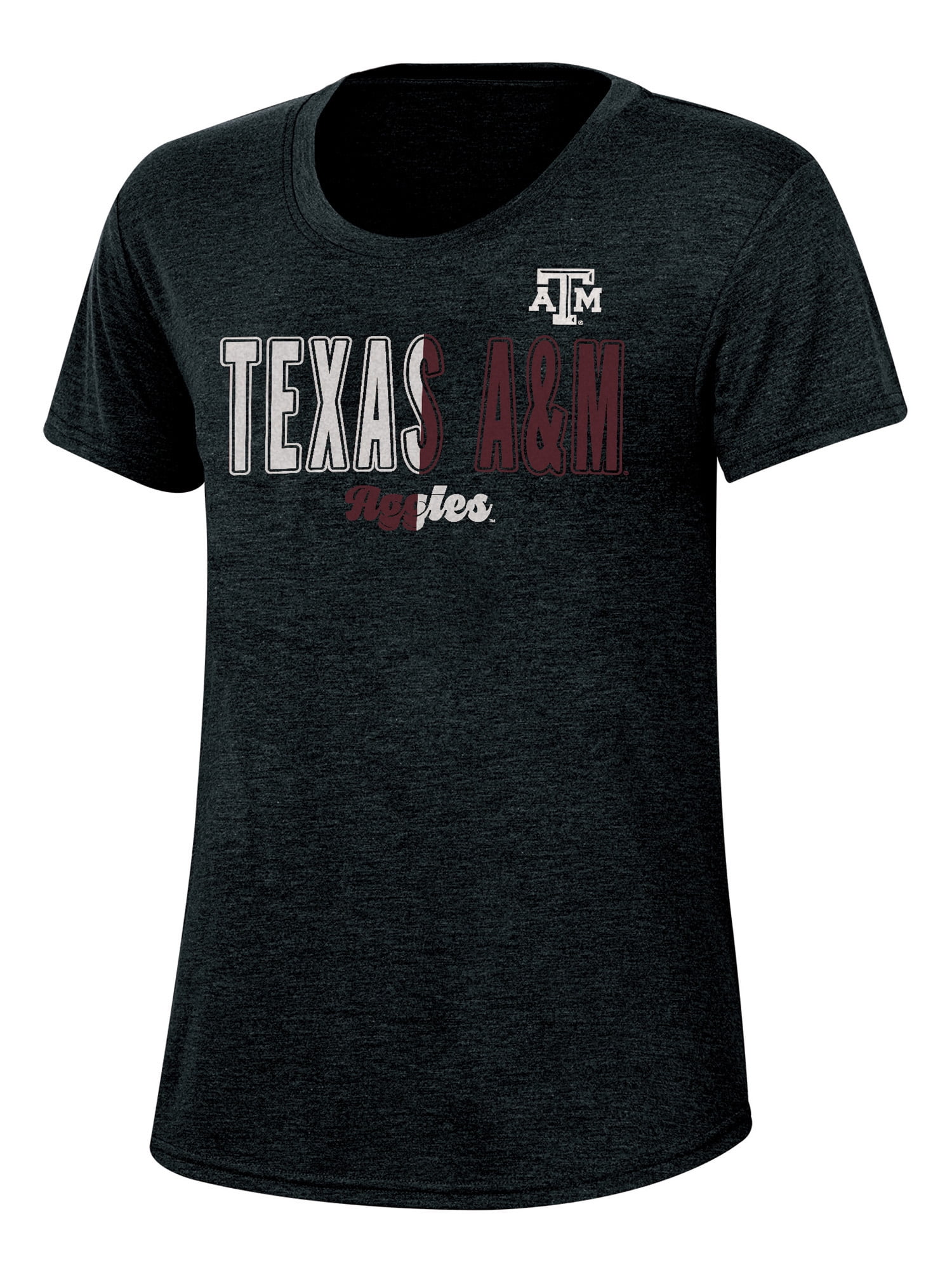 NCAA TEXAS A&M Womens Primry Color Cotton SS TEE Sugar Print Round Hem ...