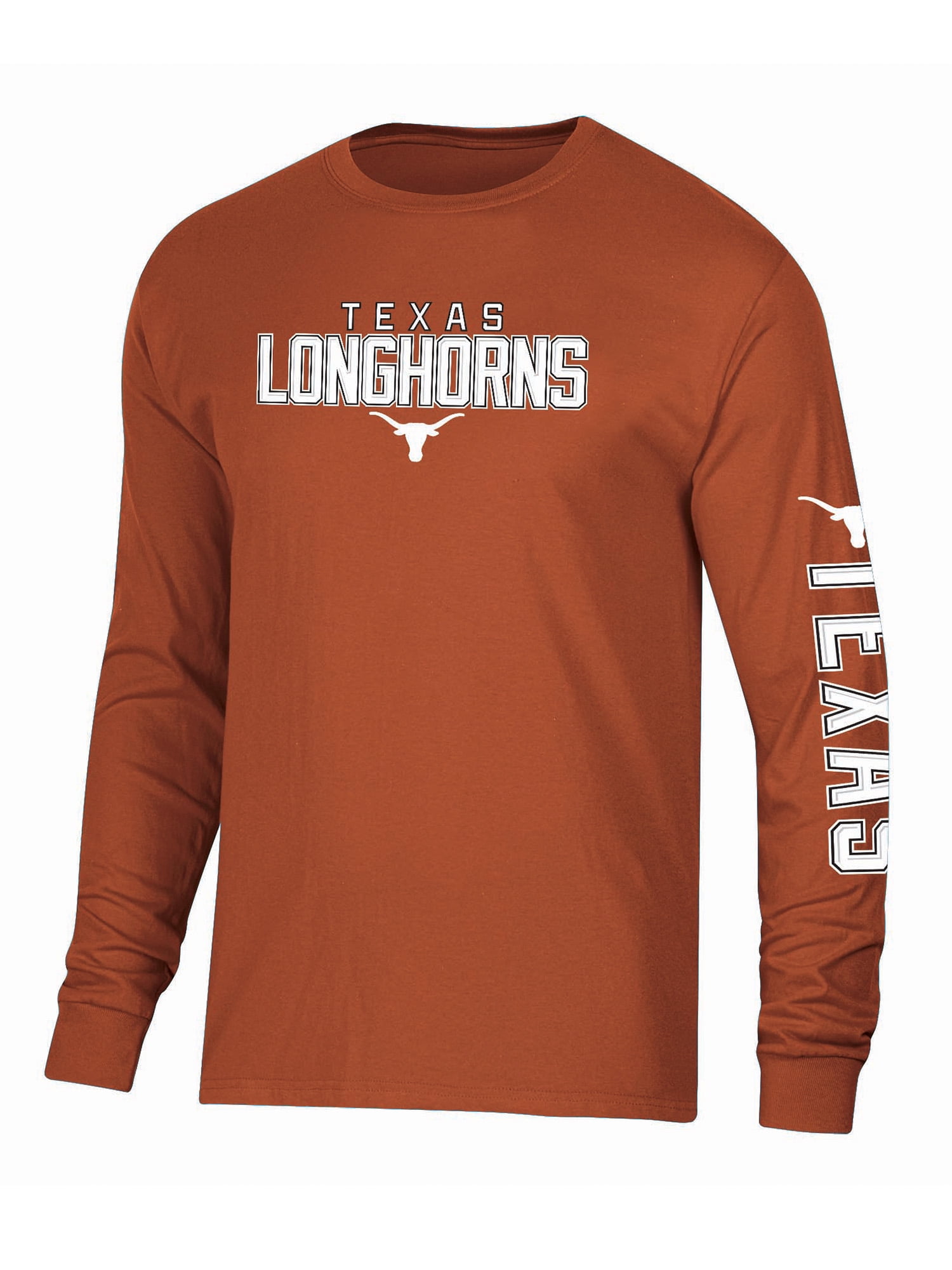 NCAA TEXAS LONGHORNS Mens Primry Color Cotton LS TEE Sleeve Hit 2Hit ...