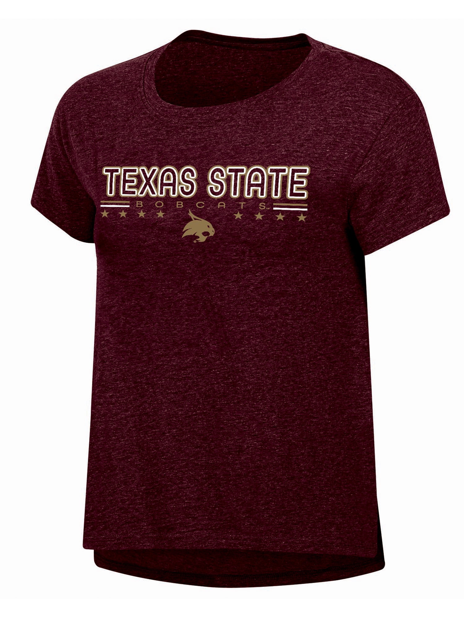 NCAA TEXAS STATE Womens Primry Color Cotton SS TEE Blocked Stars Open ...