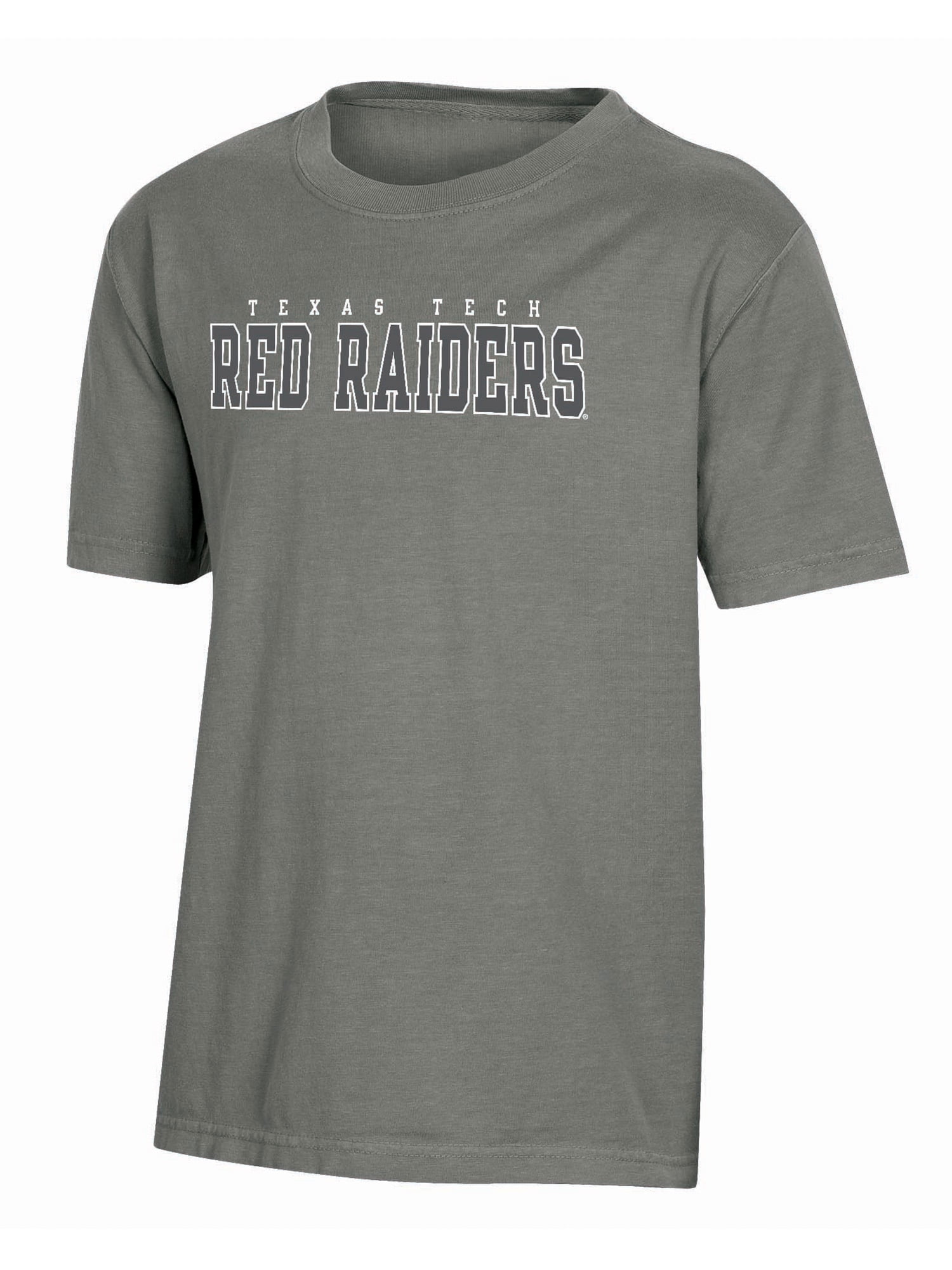 NCAA TEXAS TECH Boys Charcl Color Cotton SS TEE Stacked Washed ...