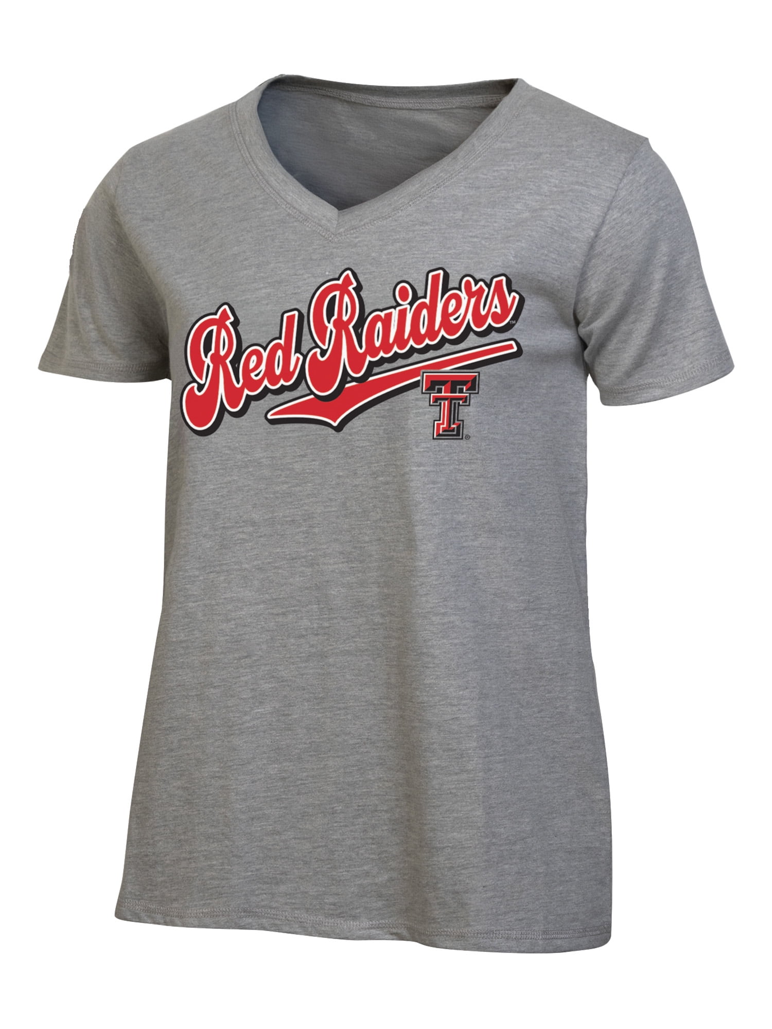 NCAA TEXAS TECH Womens Grey Color Cotton SS TEE Script italic OPP ...