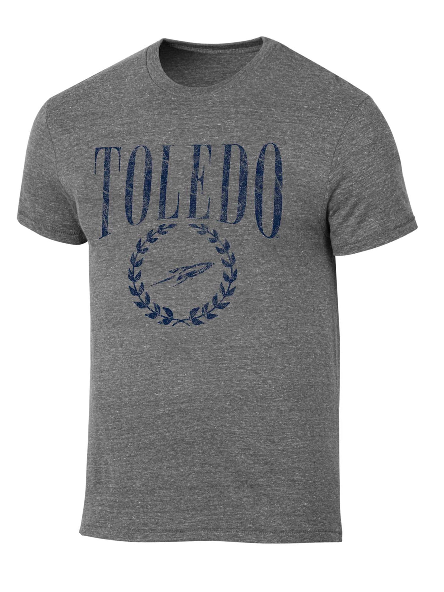 NCAA TOLEDO ROCKETS Mens Grey Color Triblend SS TEE Laurel Faded ...