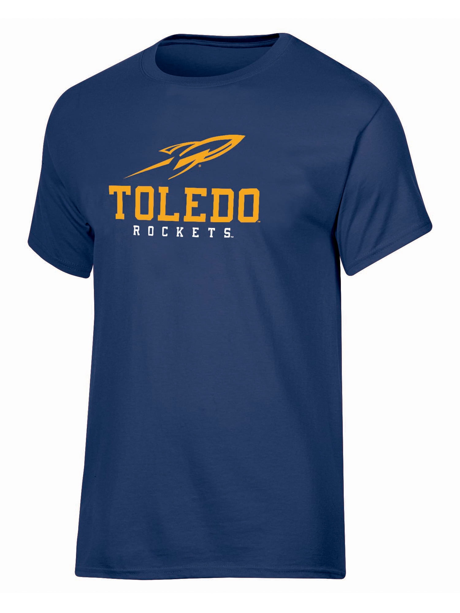 NCAA TOLEDO ROCKETS Mens Primry Color Cotton SS TEE Logo Over Name OPP ...