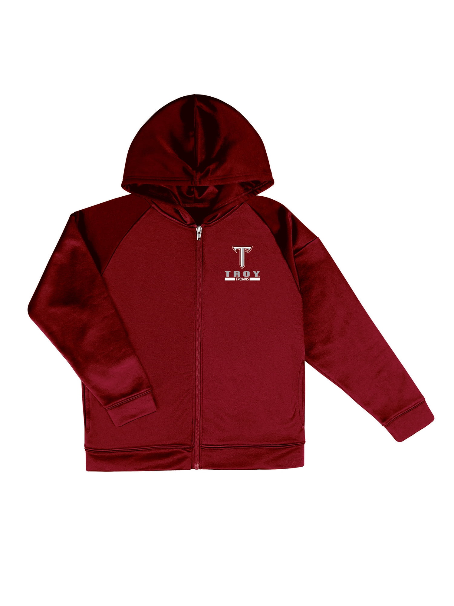 NCAA TROY TROJANS Boys Primry Color Cotton Fleece HDY Full Zip ...