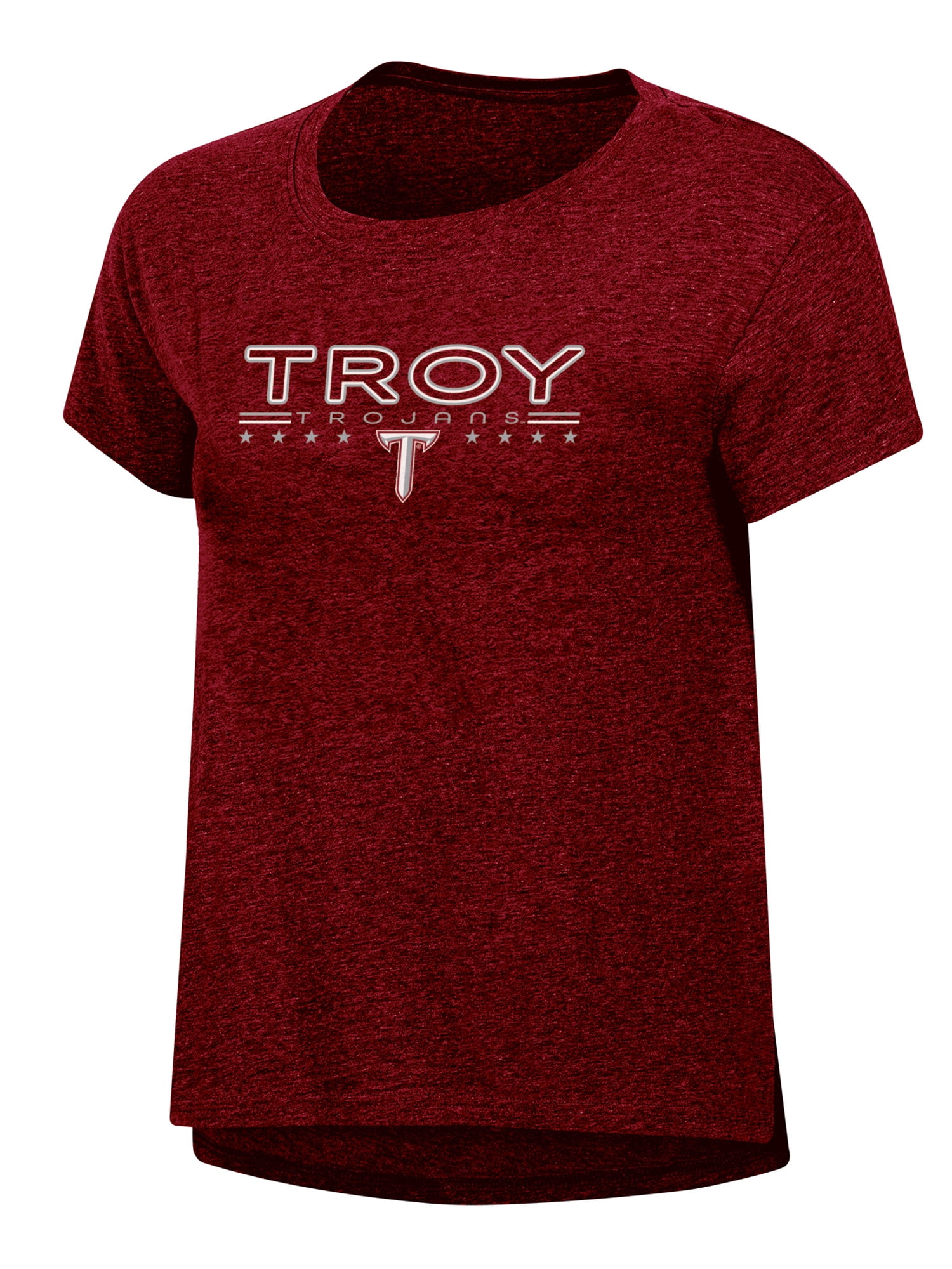 NCAA TROY TROJANS Womens Primry Color Cotton SS TEE Blocked Stars Open ...