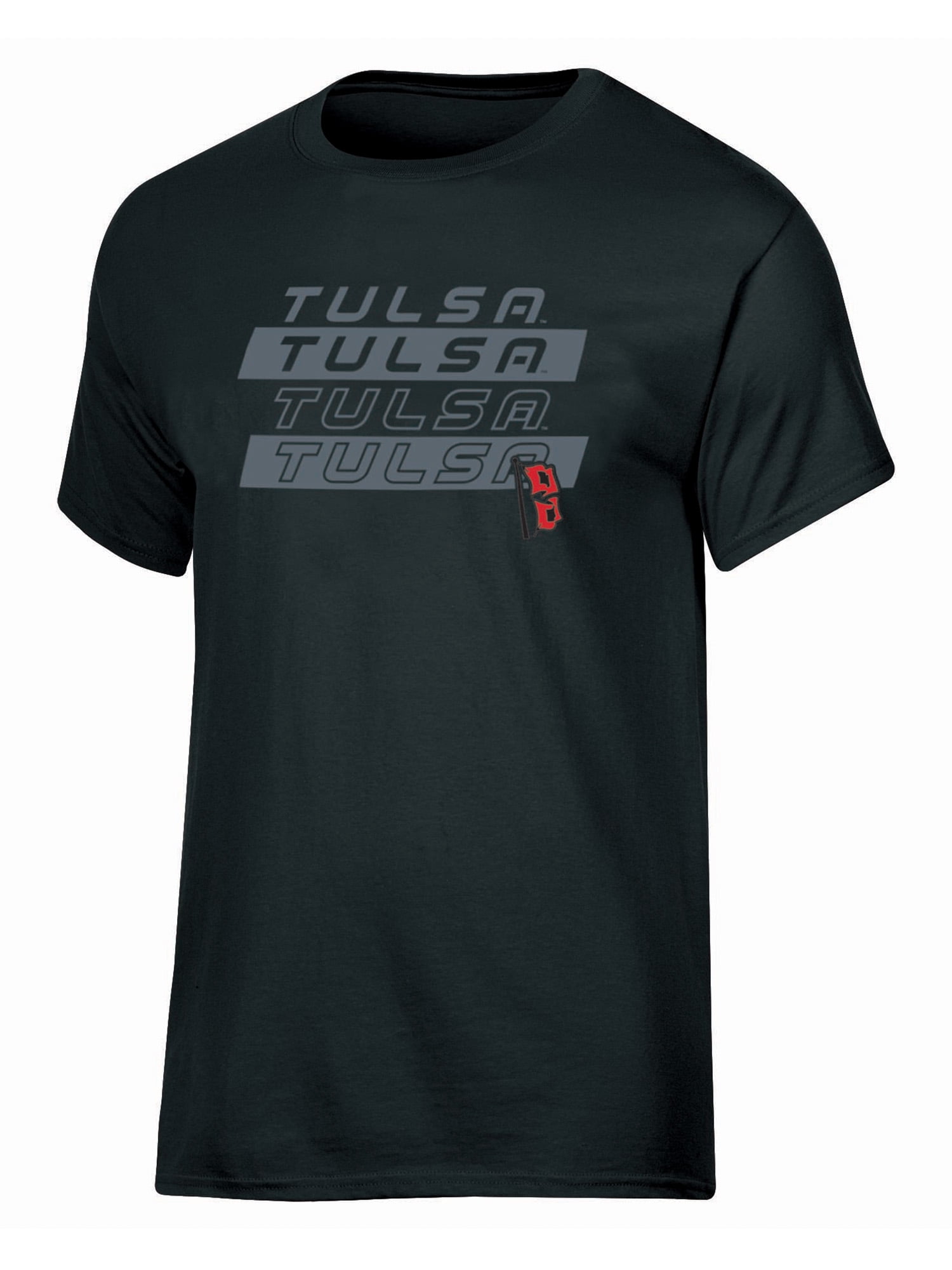 NCAA TULSA GLDN HURRICANE Mens Black Color Cotton SS TEE Repeat Tonal ...