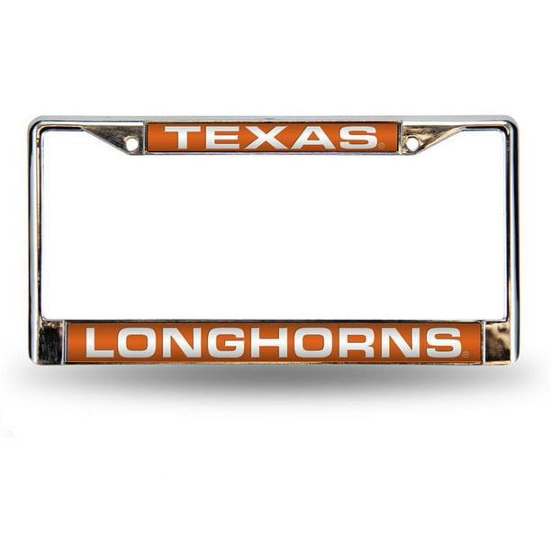 NCAA Texas Chrome Laser License Plate Frame - Walmart.com
