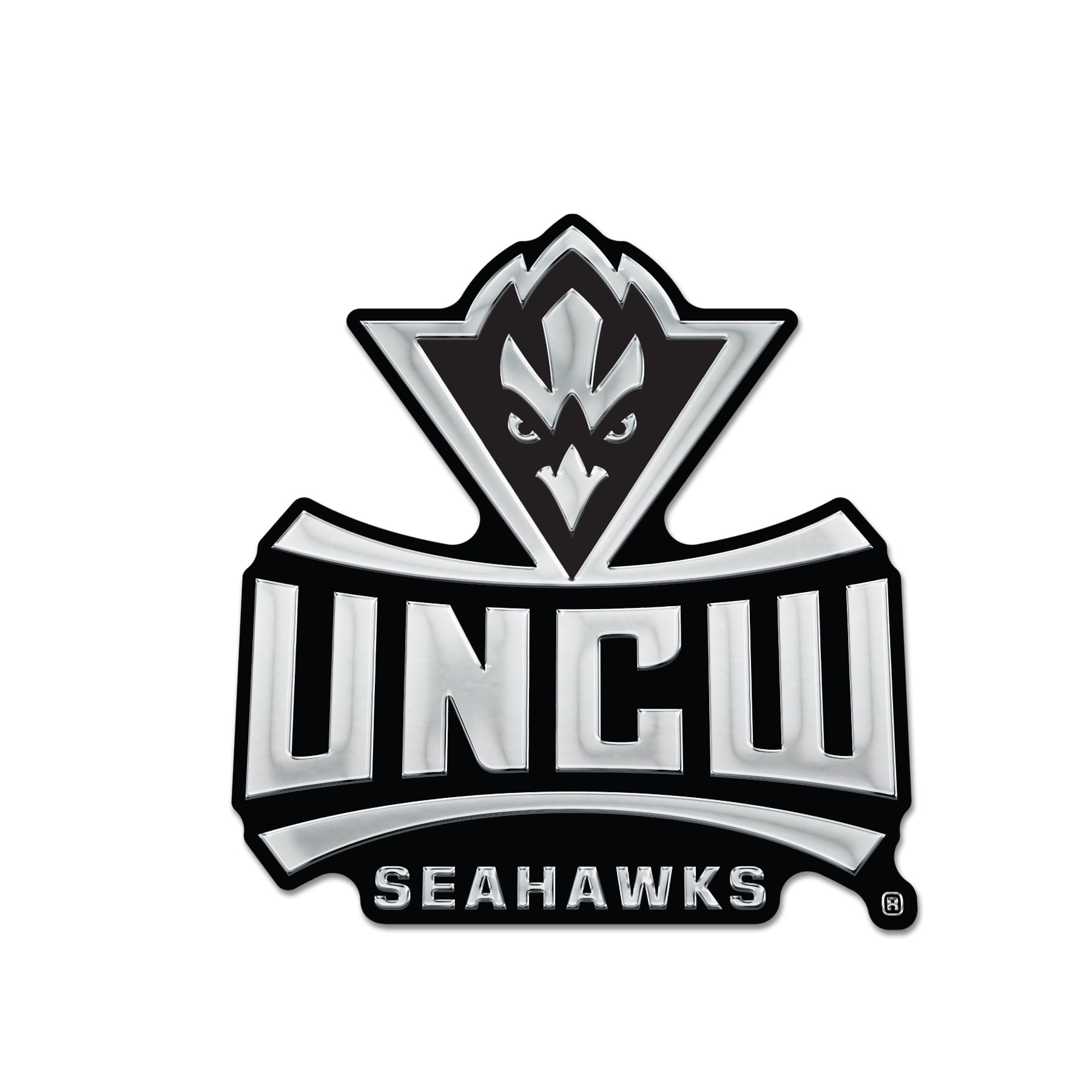 NCAA UNC Wilmington Team Metal Chrome Free Form Auto Emblem - Walmart.com