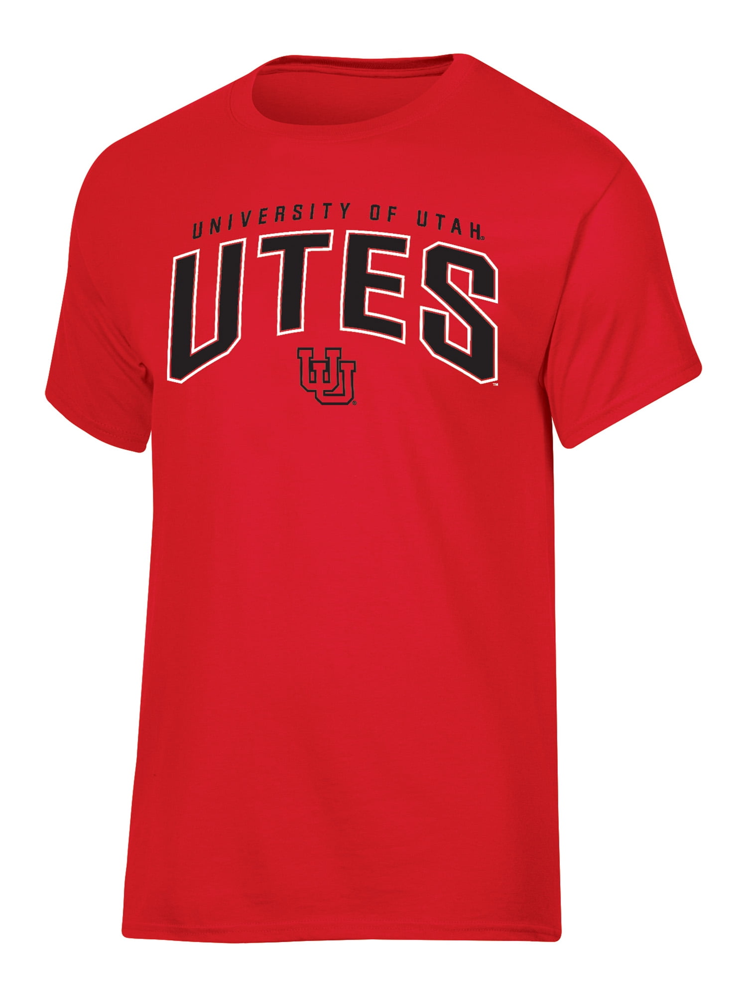 NCAA UTAH UTES Mens Primry Color Cotton SS TEE Msct Over OPP - Walmart.com