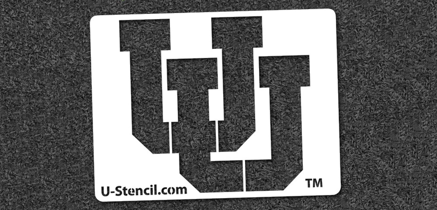 NCAA Utah Utes Collegiate 'UU' Mini Stencil Kit - Walmart.com