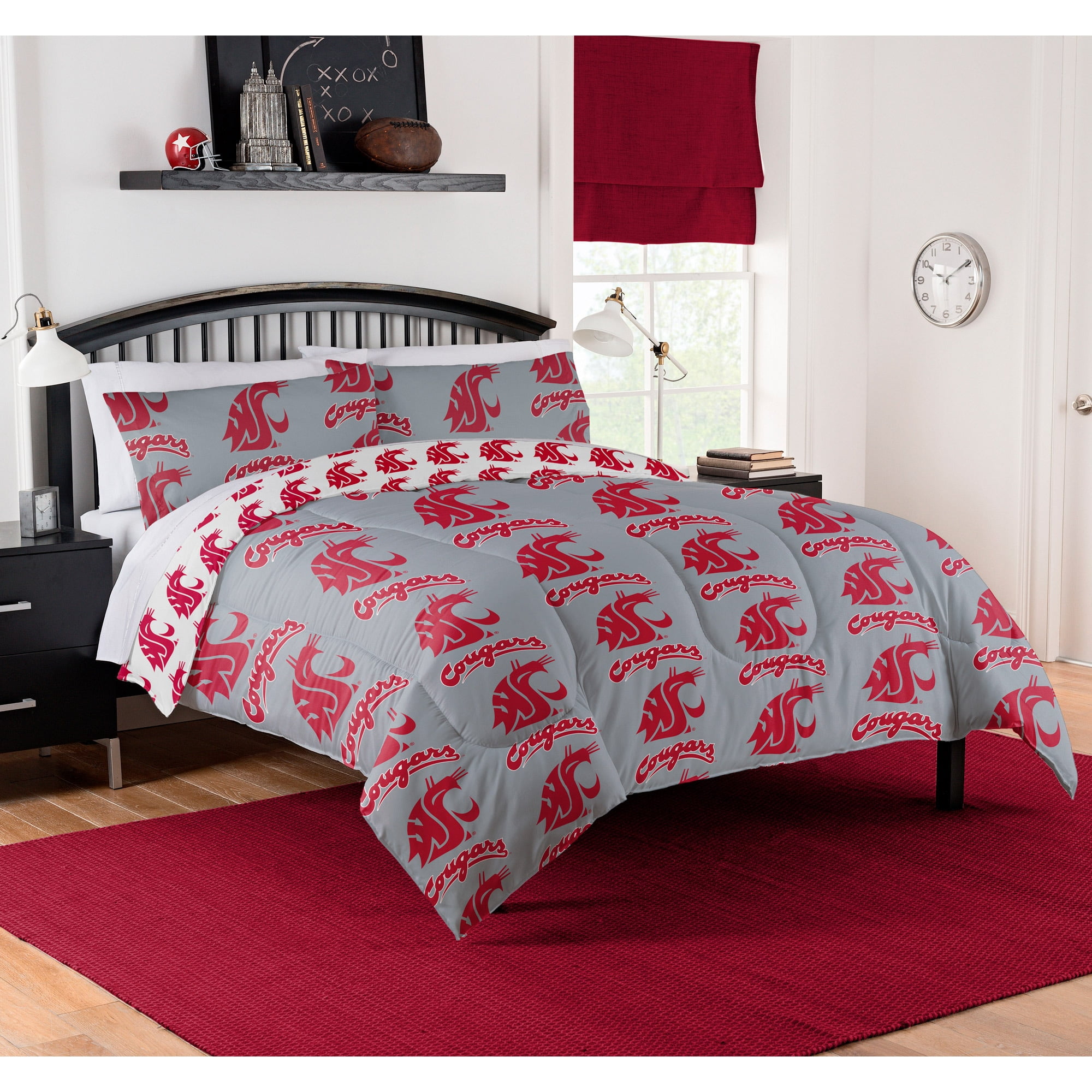 NCAA Washington State Cougars Bed in Bag Set, Queen Size, Team Colors ...