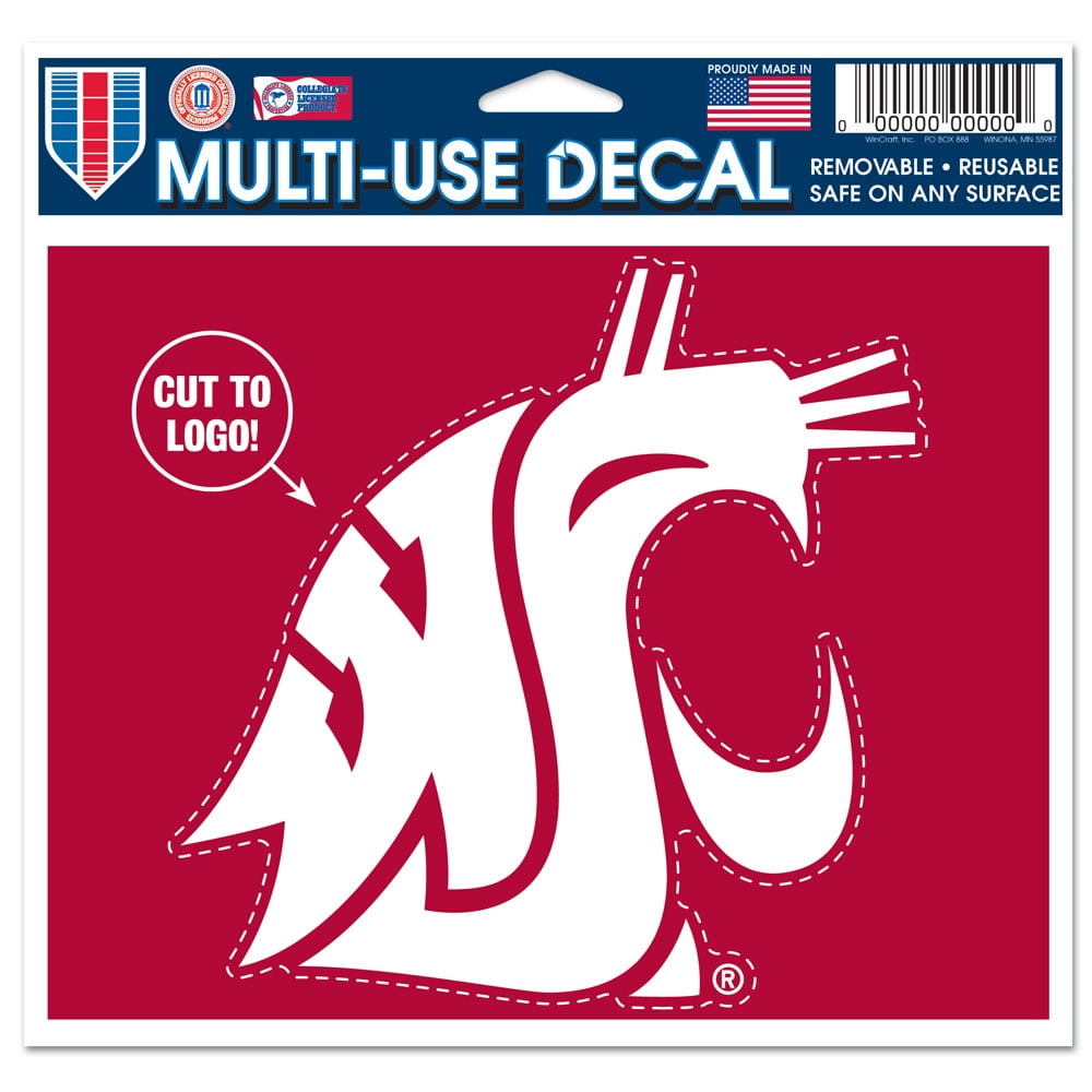 NCAA Washington State Prime 4.5" x 6" Multi-Use Decal - Walmart ...