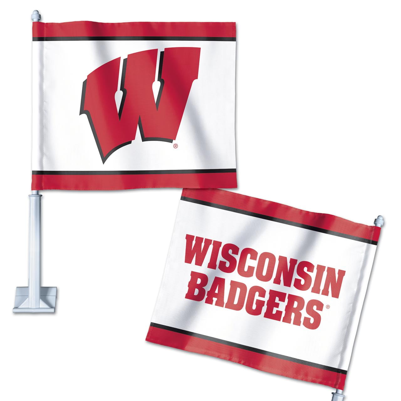 NCAA Wisconsin Away Car Flag - Walmart.com