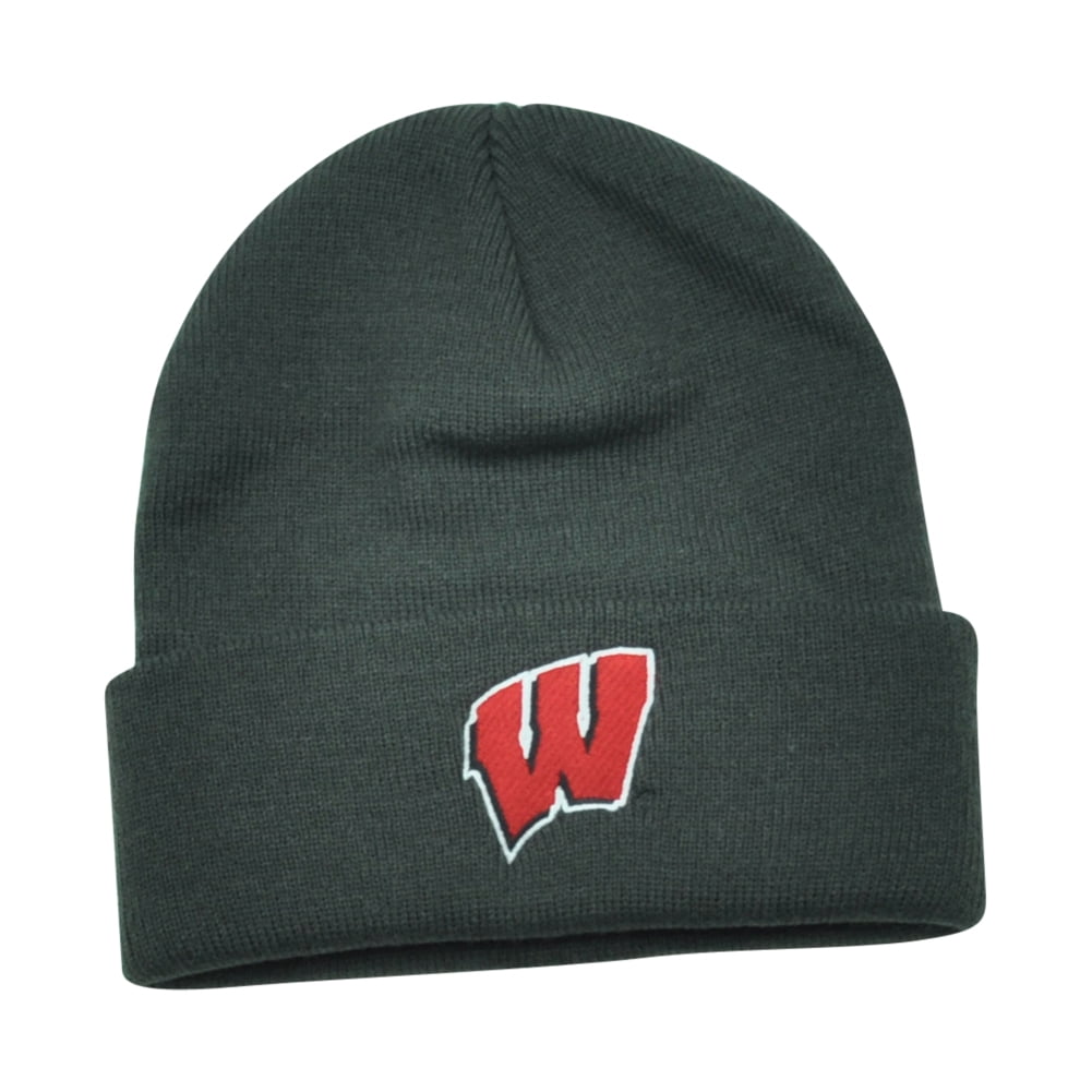 NCAA Wisconsin Badgers Dusy Grey Knit Toque Beanie Winter Hat Skully ...
