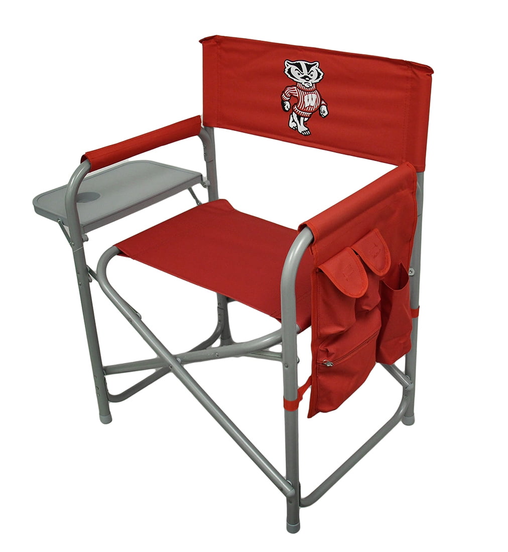 NCAA Wisconsin Badgers Folding Camp Chair with Side Table, Accessory ...