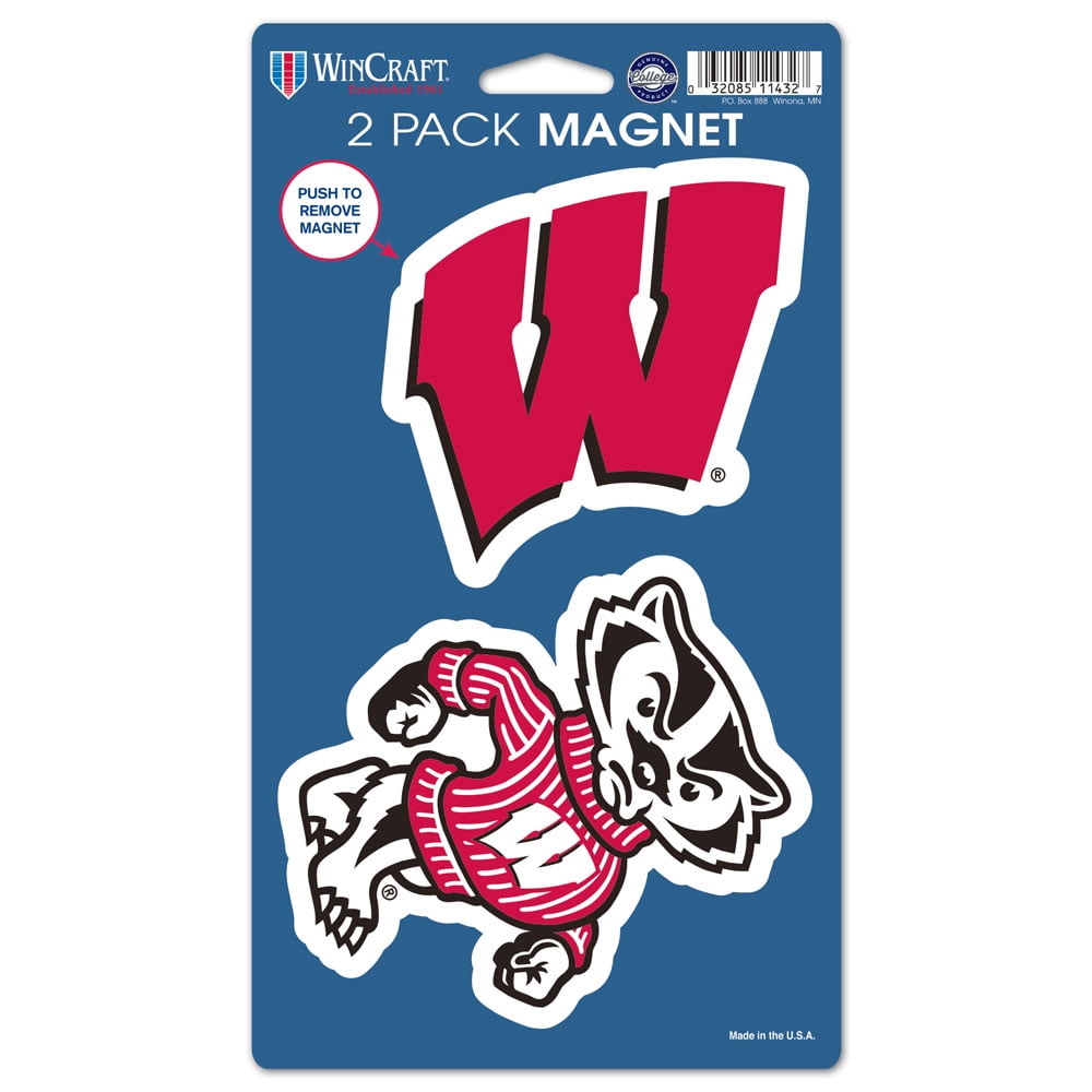 NCAA Wisconsin Slogan 2 Pack Magnet - Walmart.com