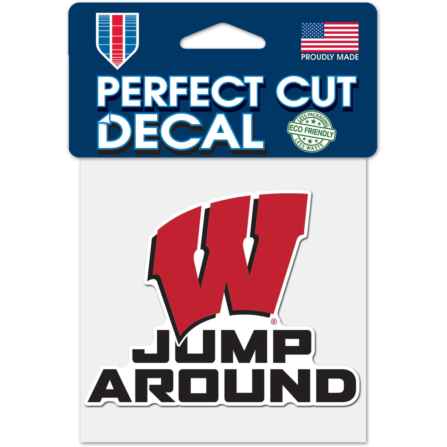 NCAA Wisconsin Slogan 4" x 4" Perfect Cut Decal - Walmart.com