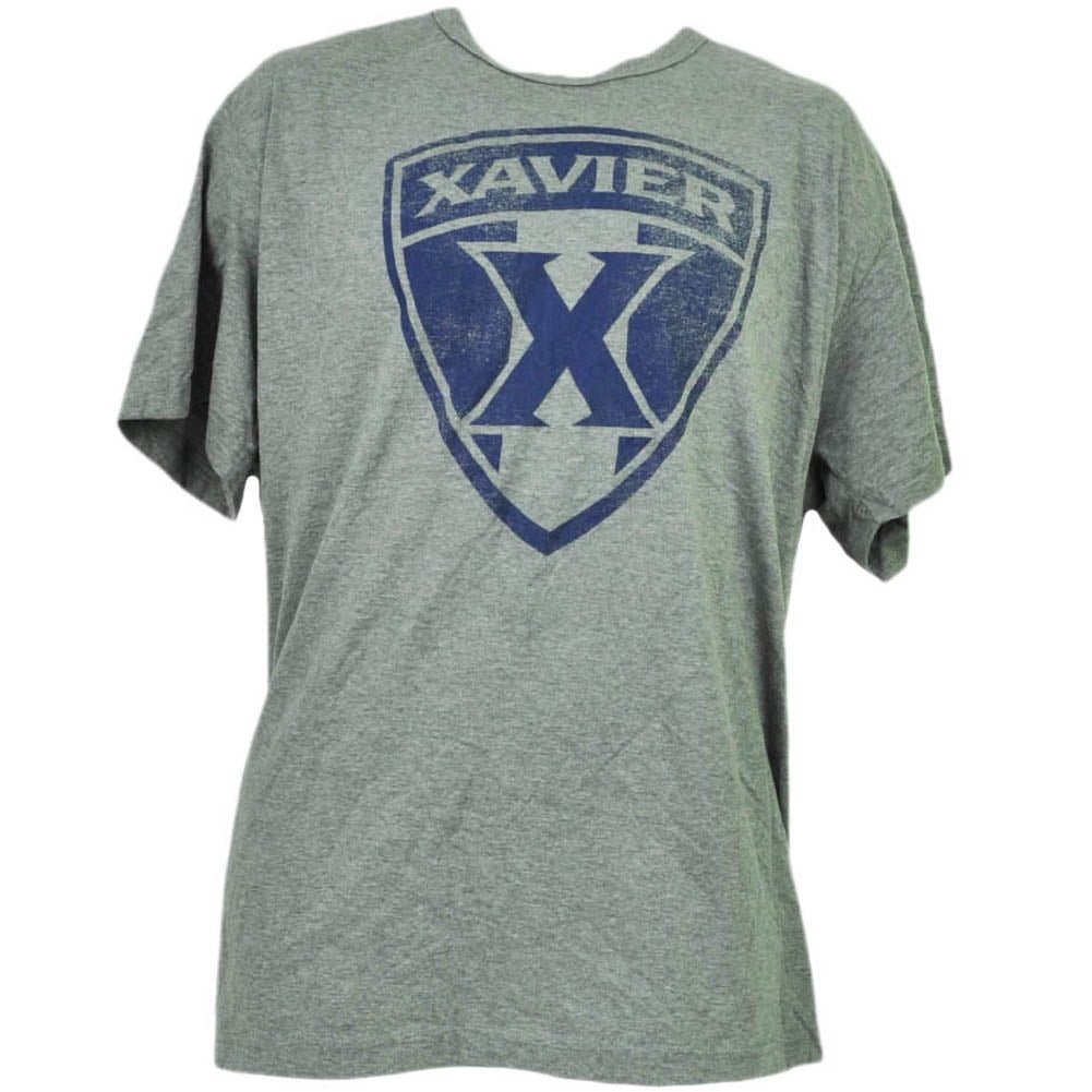 NCAA Xavier Musketeers Gray Distressed Logo Tshirt Mens Adult Short ...