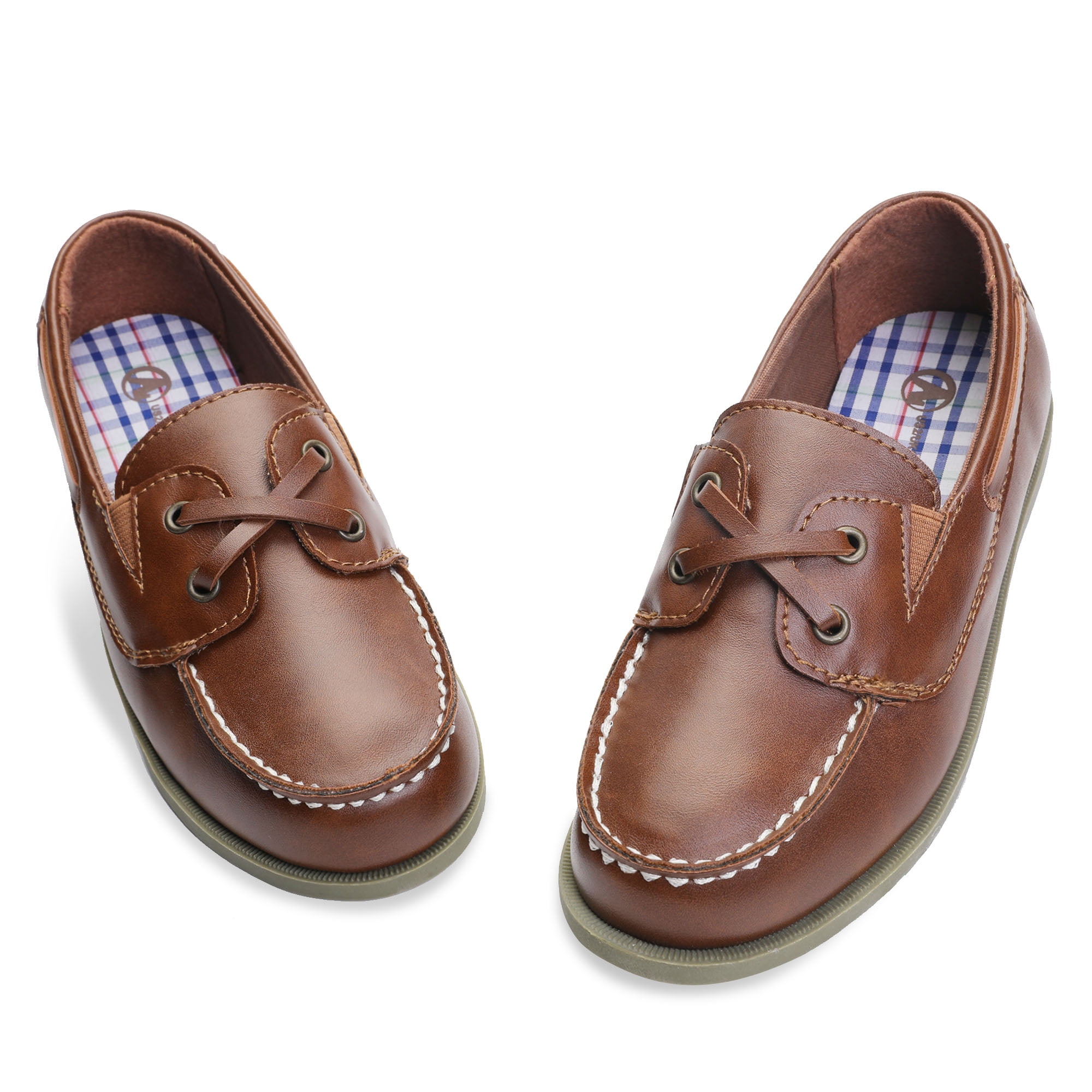 NCCB Boys Loafers Boys Dress Shoes Casual School Shoes Slip on Brown Size 2 - Walmart.com