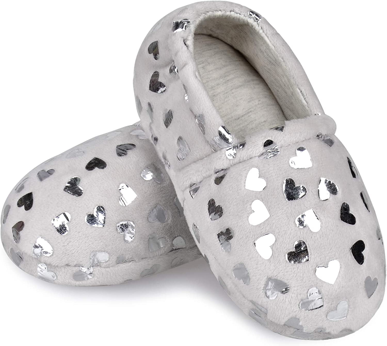 NCCB Girls Slippers No-Slip Memory Foam Slippers Soft Rubber Sole House ...