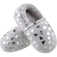 HOMEHOT Girls Bedroom Slippers, Memory Foam, Indoor Outdoor, Rubber ...
