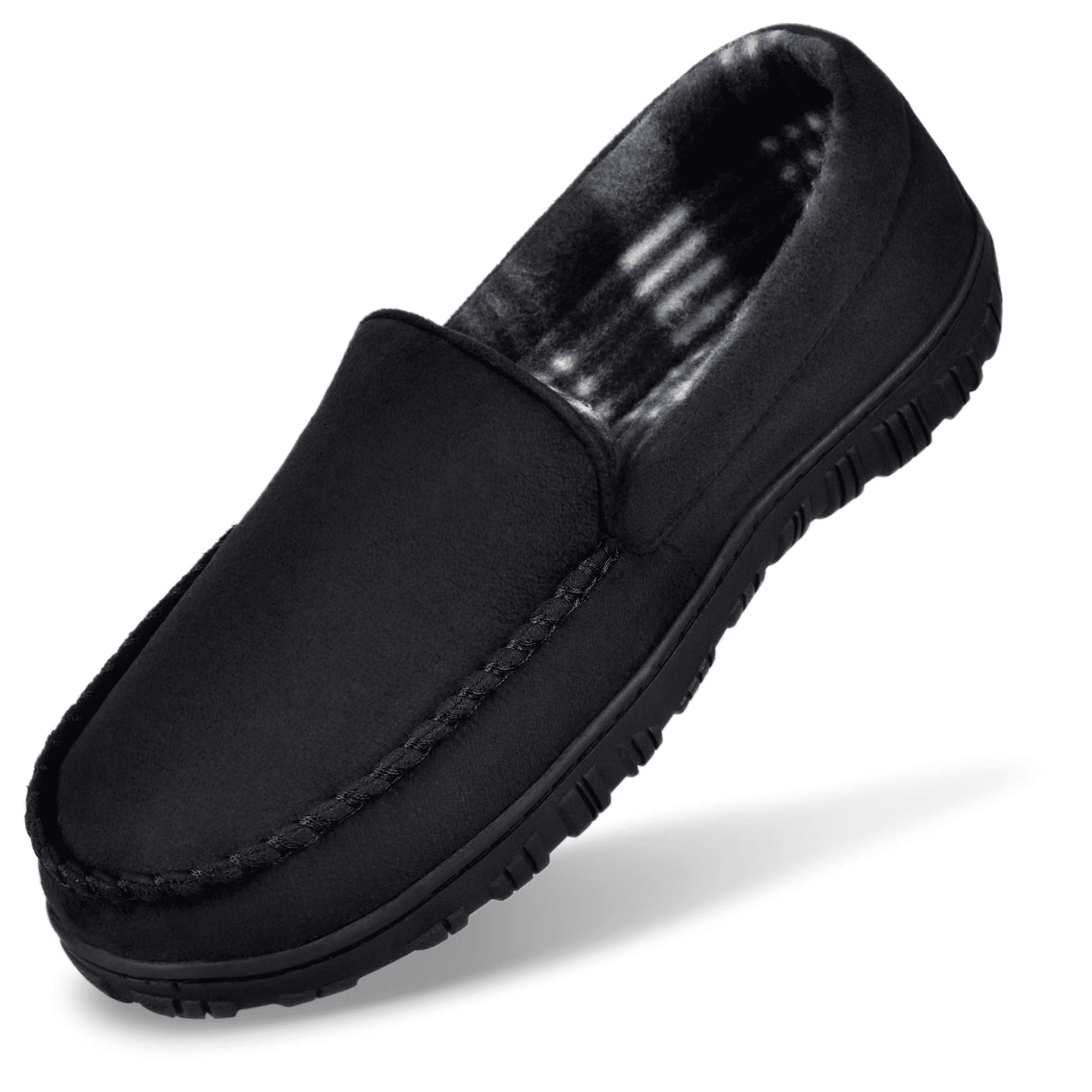 NCCB Mens Slippers, Size 10, Moccasin Style, Memory Foam, Anti-Slip ...