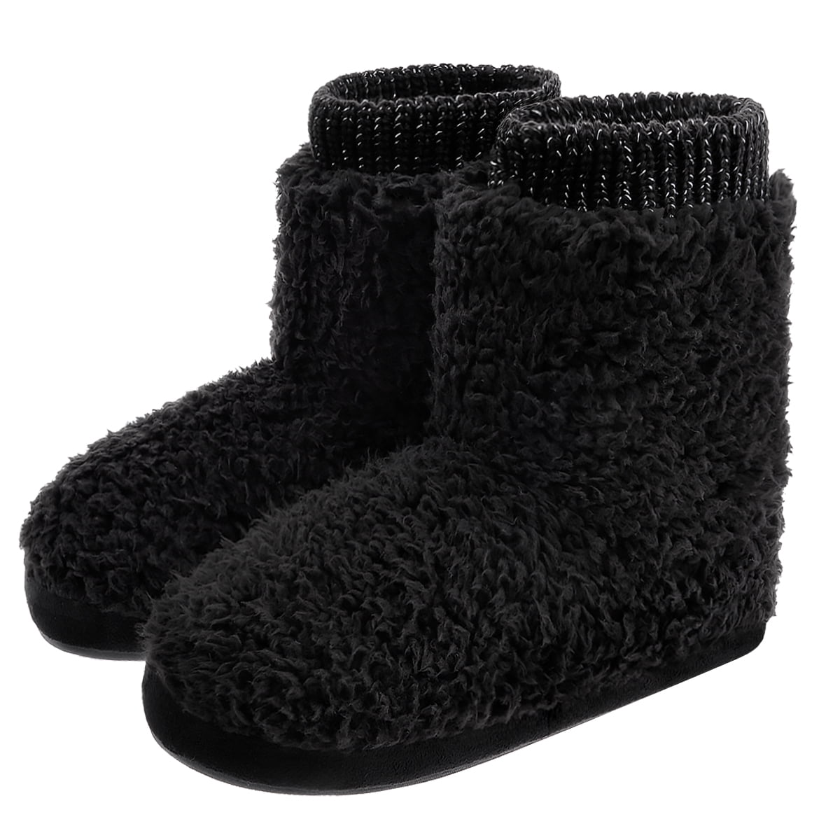 NCCB Womens Bootie Slippers Womens Fuzzy Slippers with Memory Foam ...