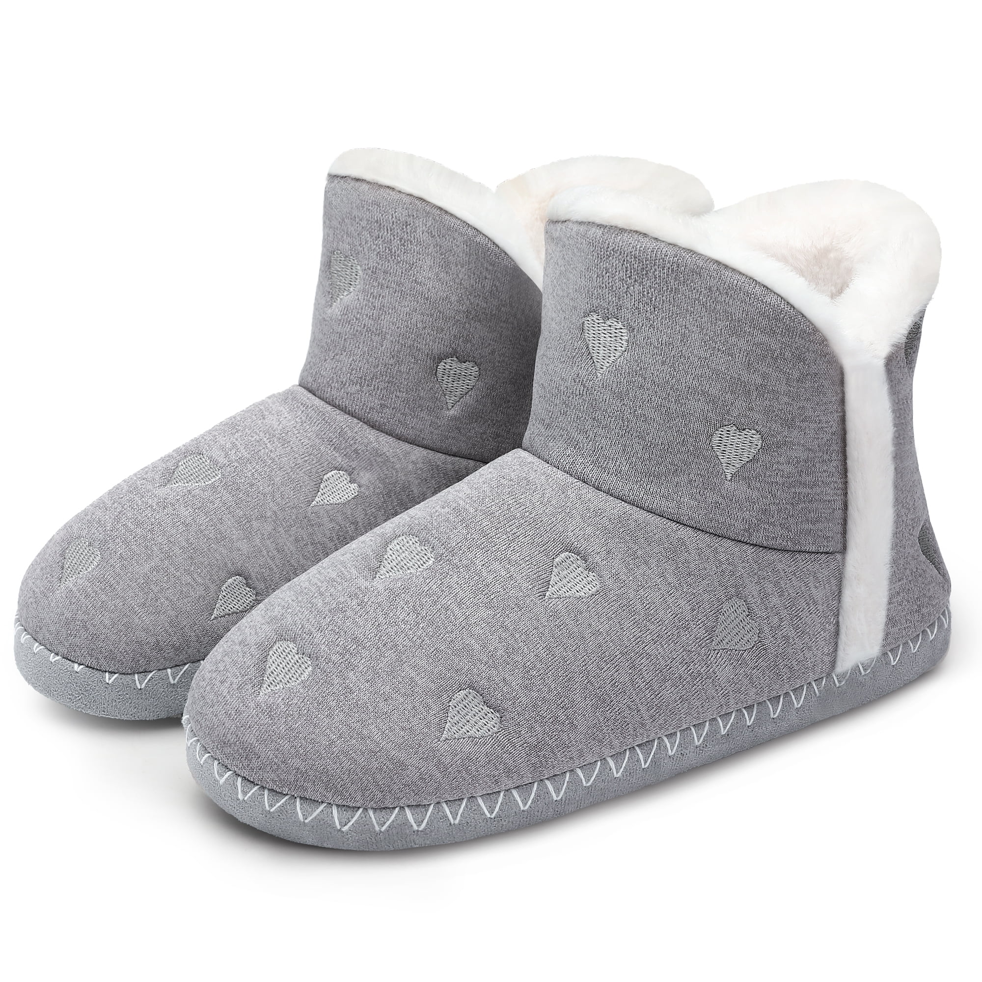 NCCB Womens Bootie Slippers Warm Plush Fleece Lined House Slippers ...
