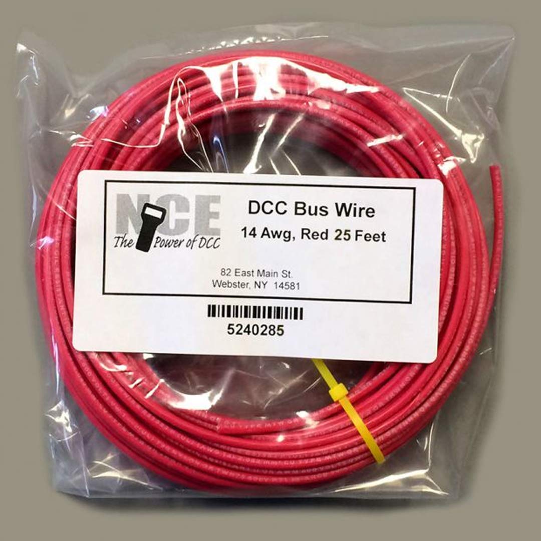 NCE 5240285 DCC Main Bus Wire 14 Gauge Red 25ft - Walmart.com