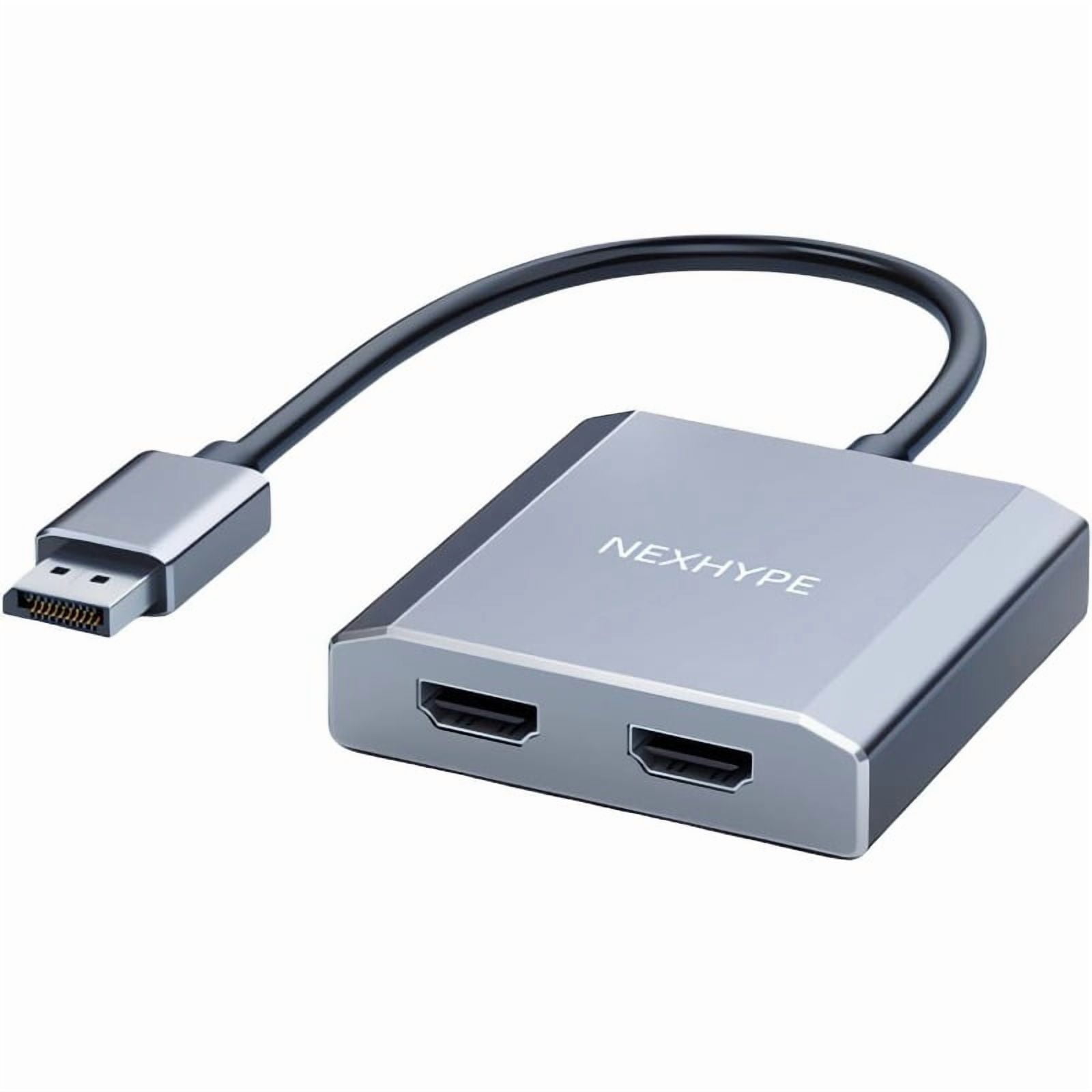 Displayport to Dual HDMI Adapter 4K60Hz for PC Laptop Graphics Card DP ...
