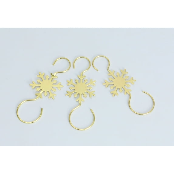 NCHKUN 10-Pack Snowflake Ornament Hooks for Christmas Tree Decorations ...