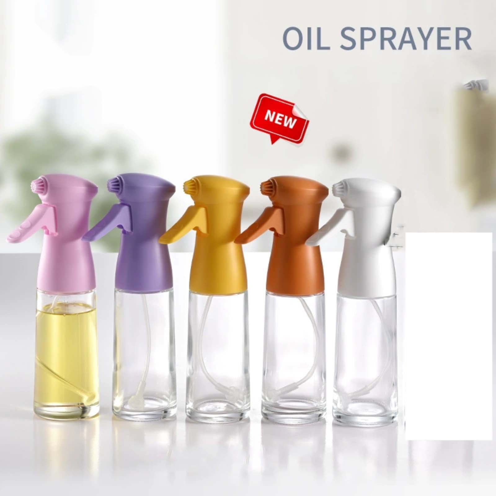 NCHKUN 200ml Glass Oil Spray Bottle for Air Fryer Cooking, Adjustable ...