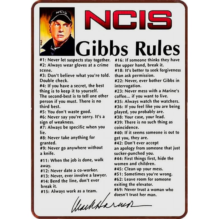 Ncis Poster Gibbs Rules