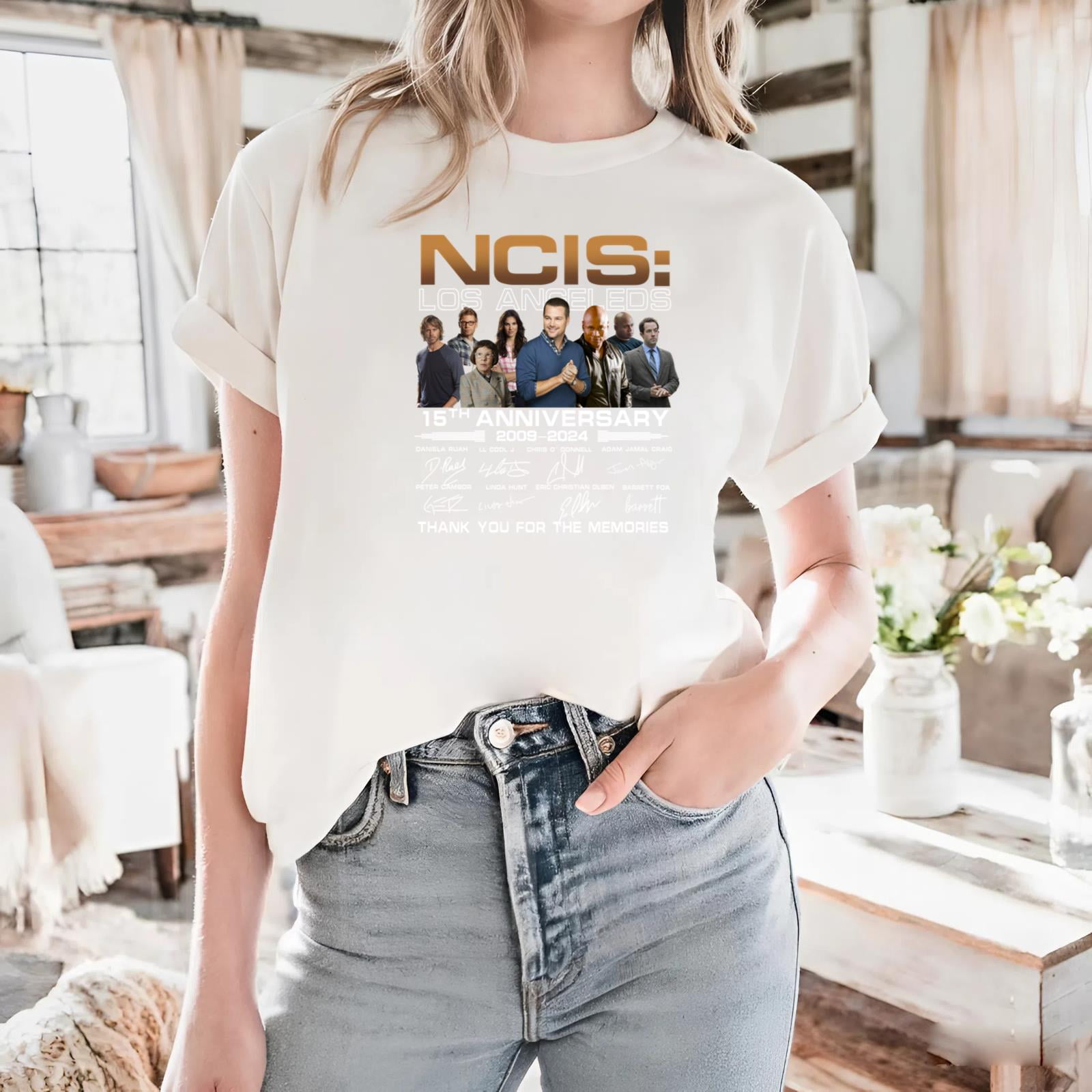 NCIS Los Angeles 15th Anniversary TV Show Fan Unisex Tee V60652, for men & women, up to size 5XL ...