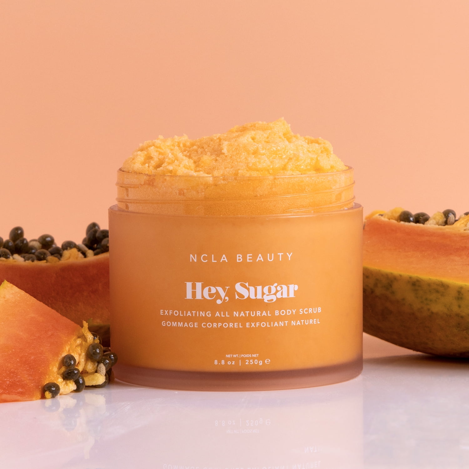 NCLA Beauty Hey Sugar Papaya Vanilla Body Scrub, 250 ml - Walmart.com