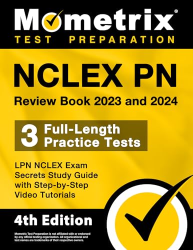 Pre-Owned NCLEX PN Review Book 2023 and 2024 - 3 Full-Length Practice ...