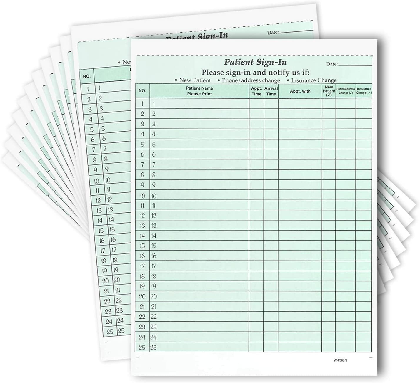NCR Carbonless 3 Part Patient Sign in Forms, HIPAA Approved and ...