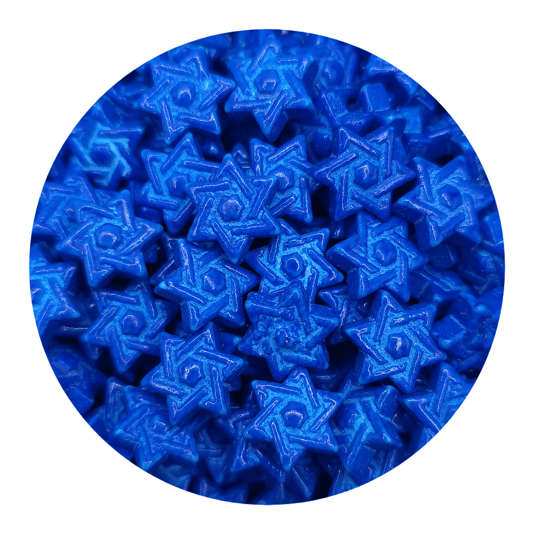 National Cake Supply Blue Star of David Edible Candy Toppers, 8 oz ...