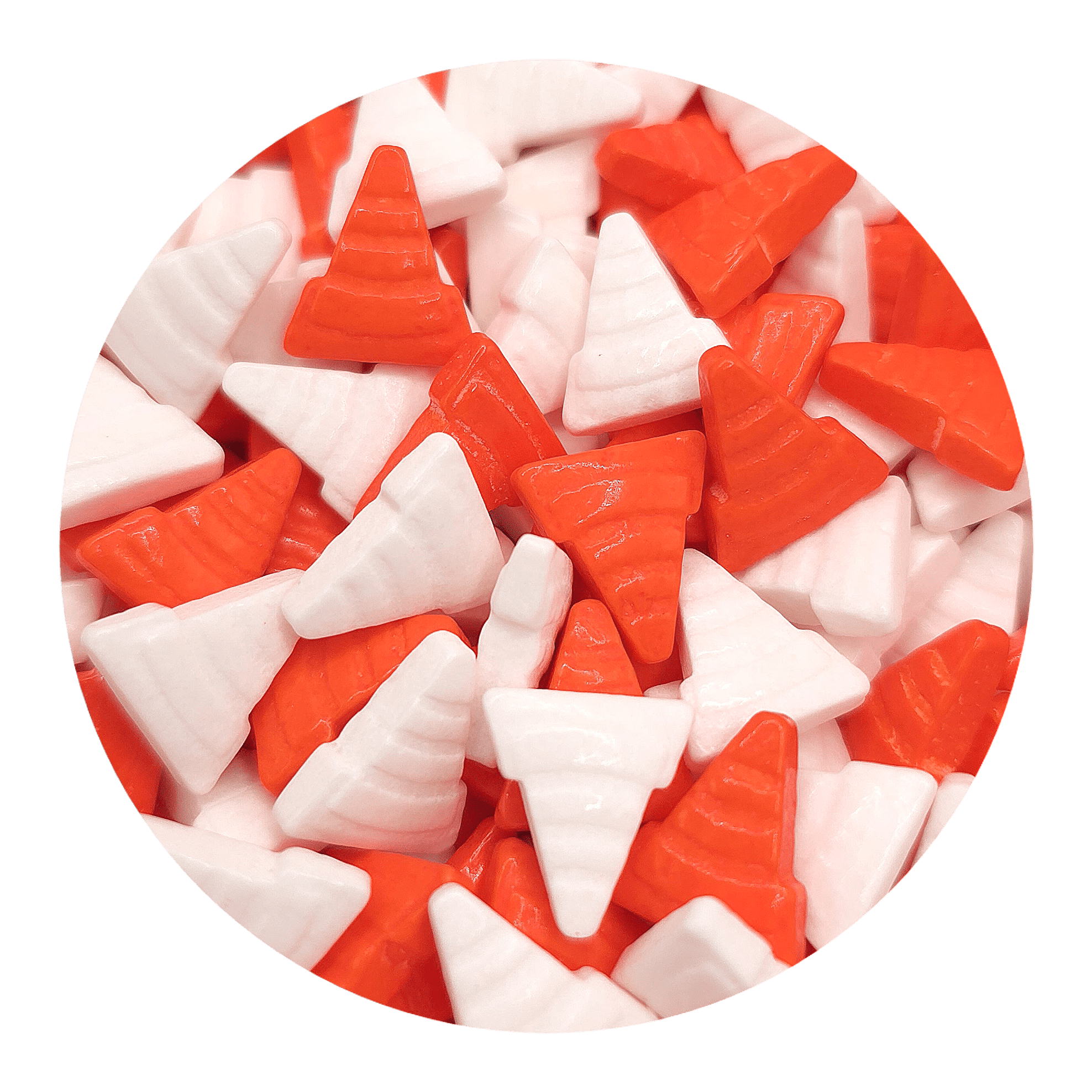 NCS Orange and White Construction Cones Edible Candy Toppers, 8 ounces ...