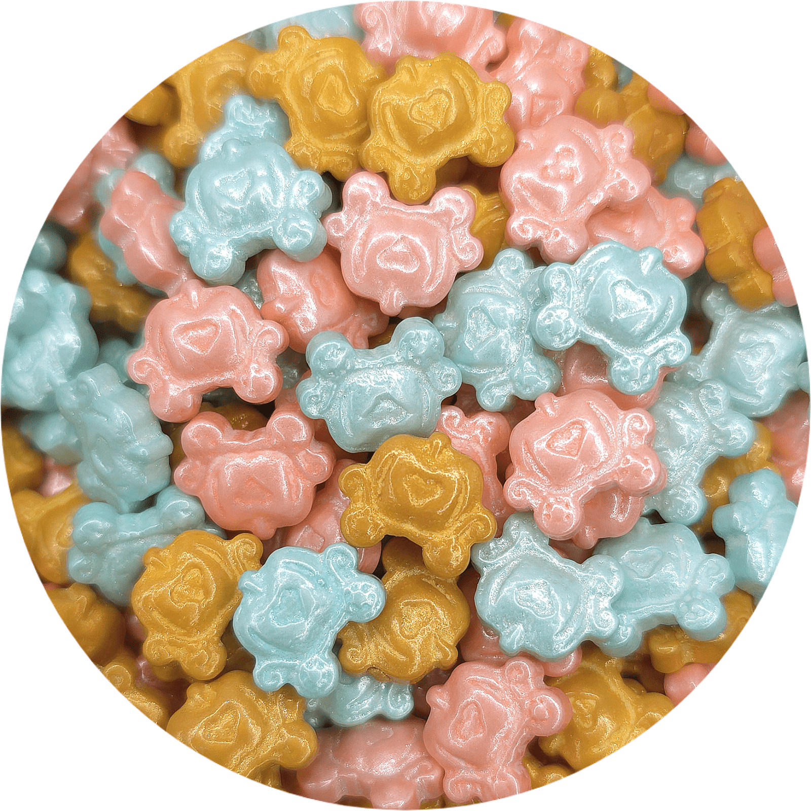NCS Pearlized Pink, Blue, and Gold Princess Carriage Edible Candy ...
