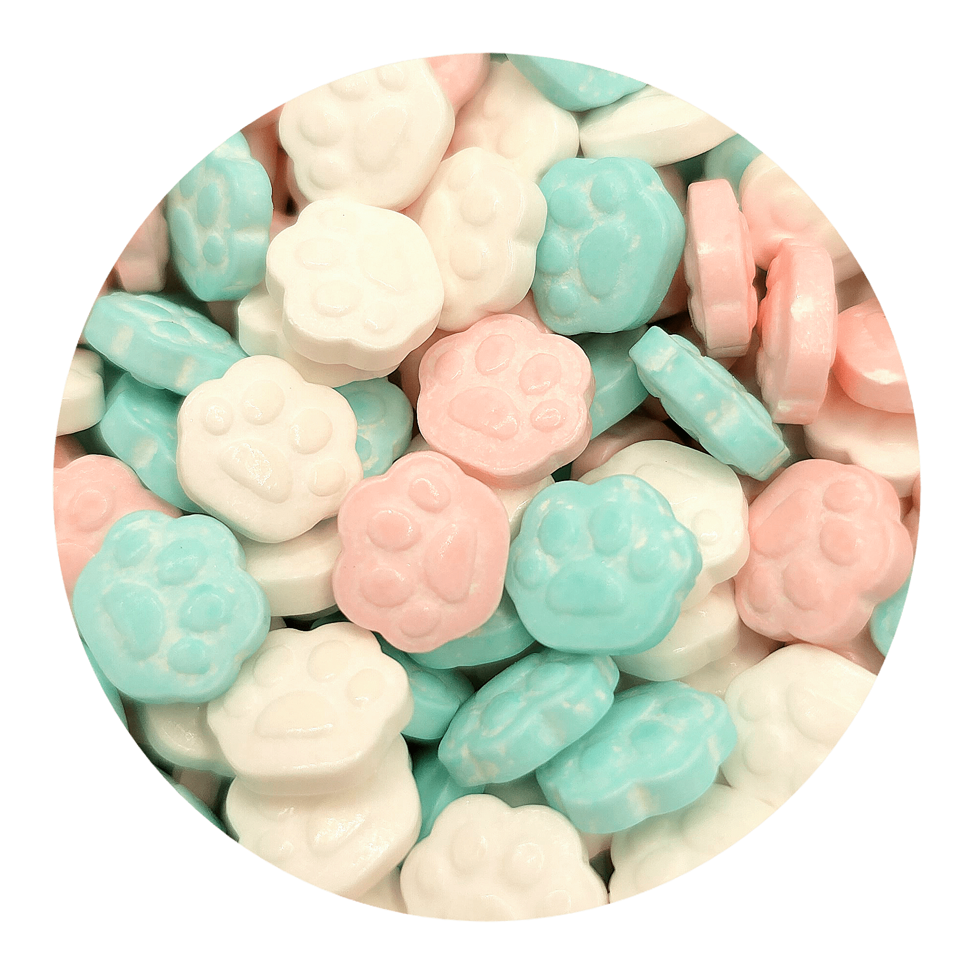 NCS Pink, Blue, and White Dog, Cat, Animal Paw Print Edible Candy ...