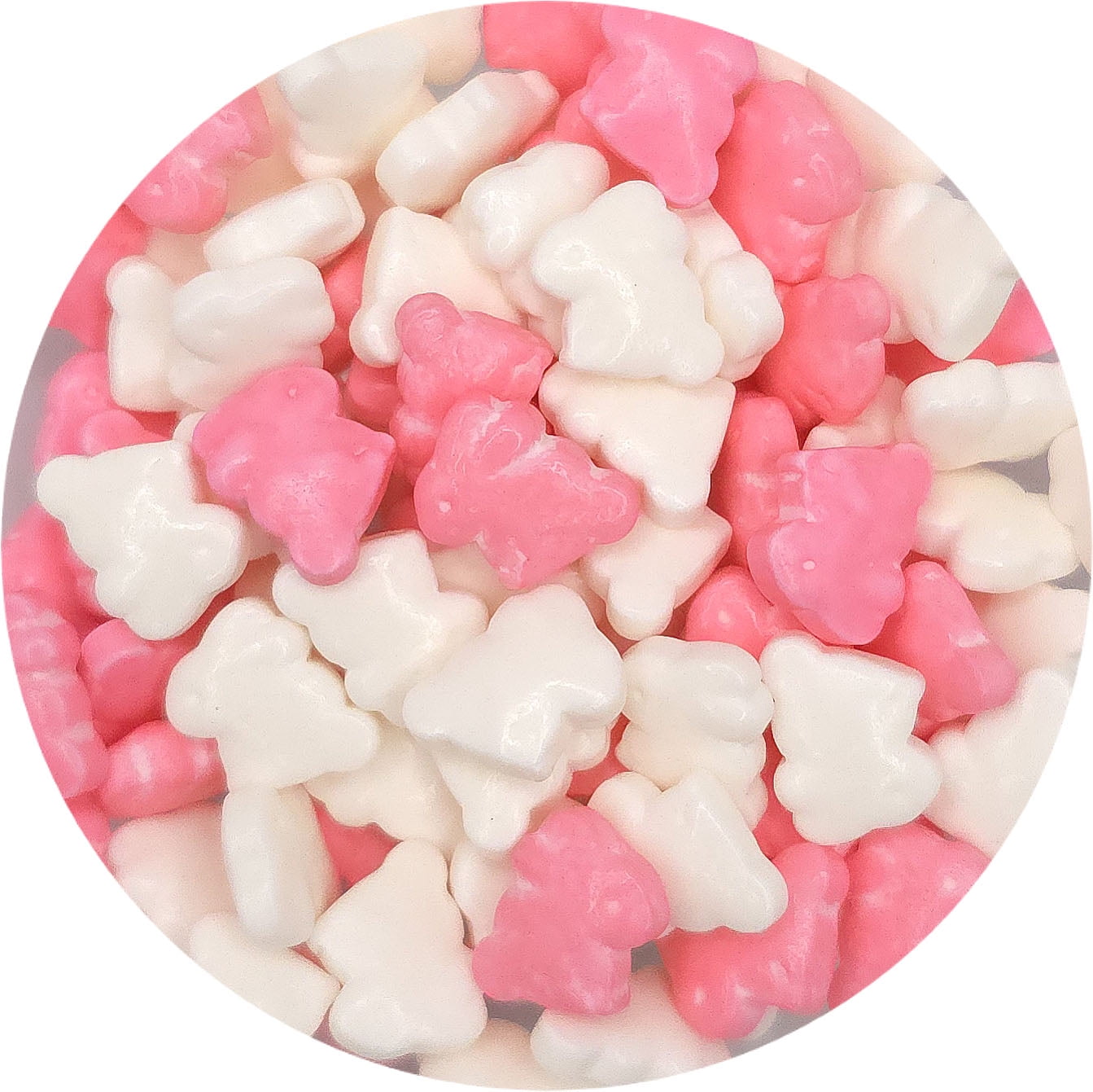 NCS Pink and White Sitting Easter Bunny Edible Candy Toppers, 8 ounces ...