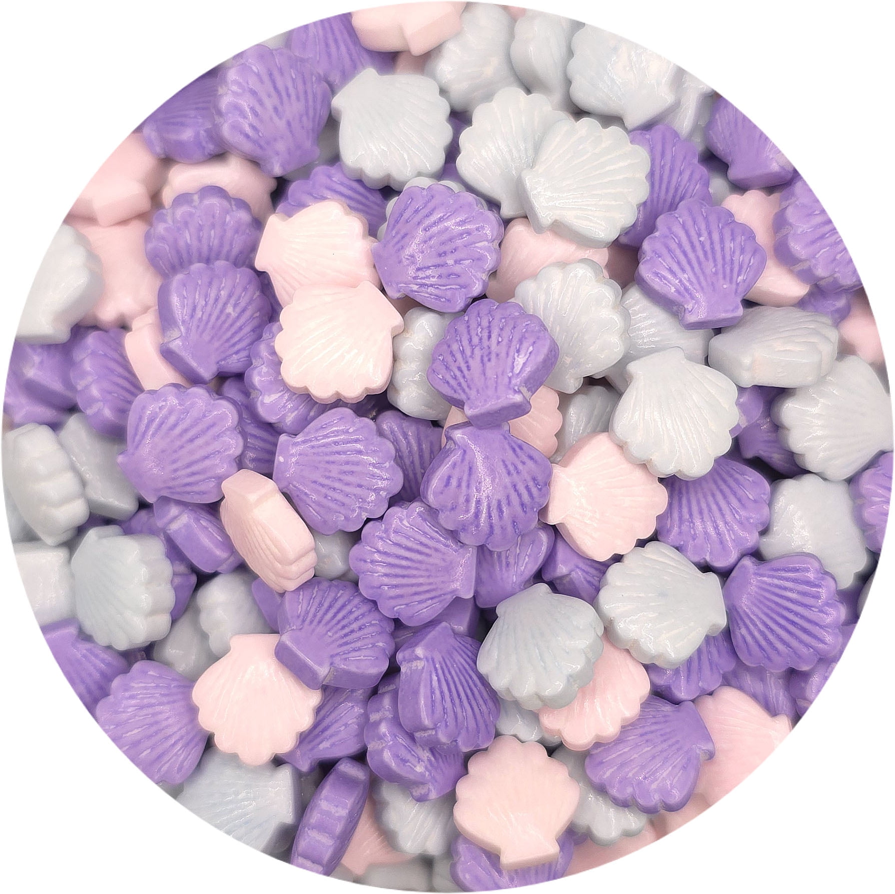 NCS Purple, Pink, and Blue Seashell Edible Candy Toppers, 8 ounces ...