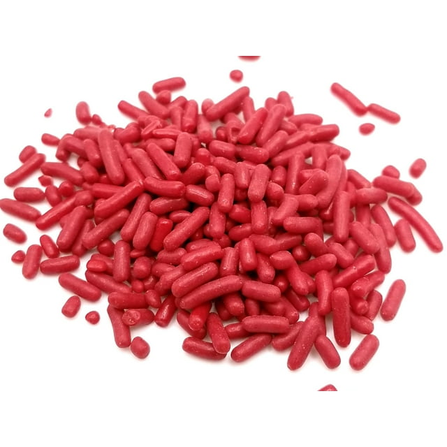 NCS Red Edible Jimmies Sprinkles - 8 ounces/Great for Cupcakes, Cookies ...