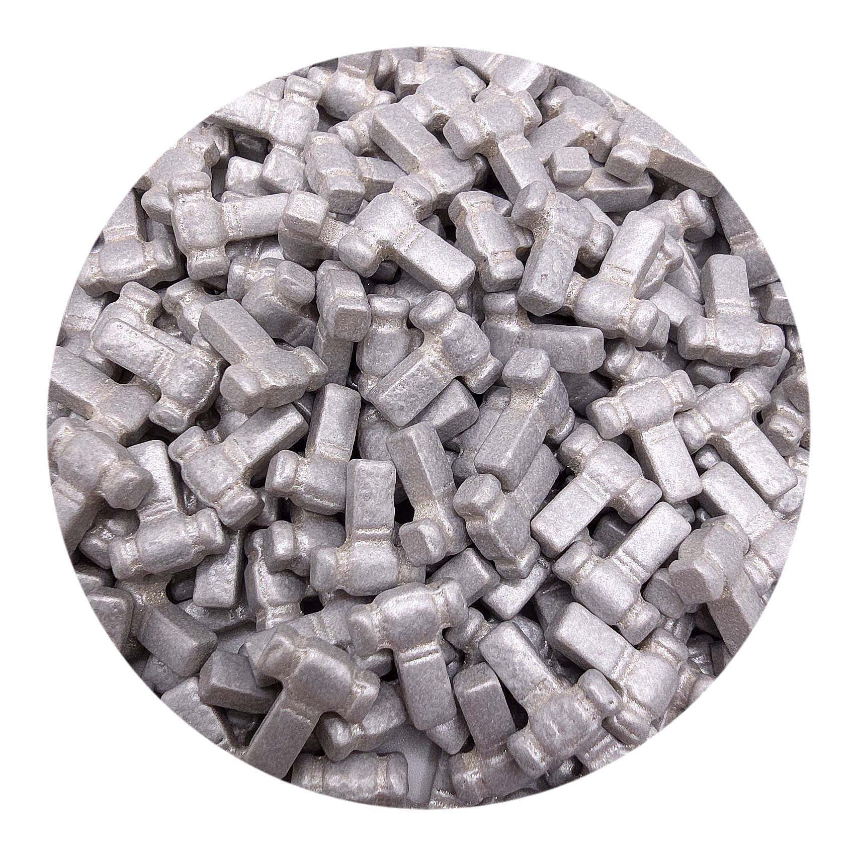 NCS Silver Construction Hammer Tool Edible Candy Toppers, 8 ounces ...