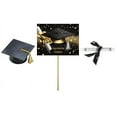 NCS Smooth Black Plastic Graduation Cap Cake Topper with Large Paper ...