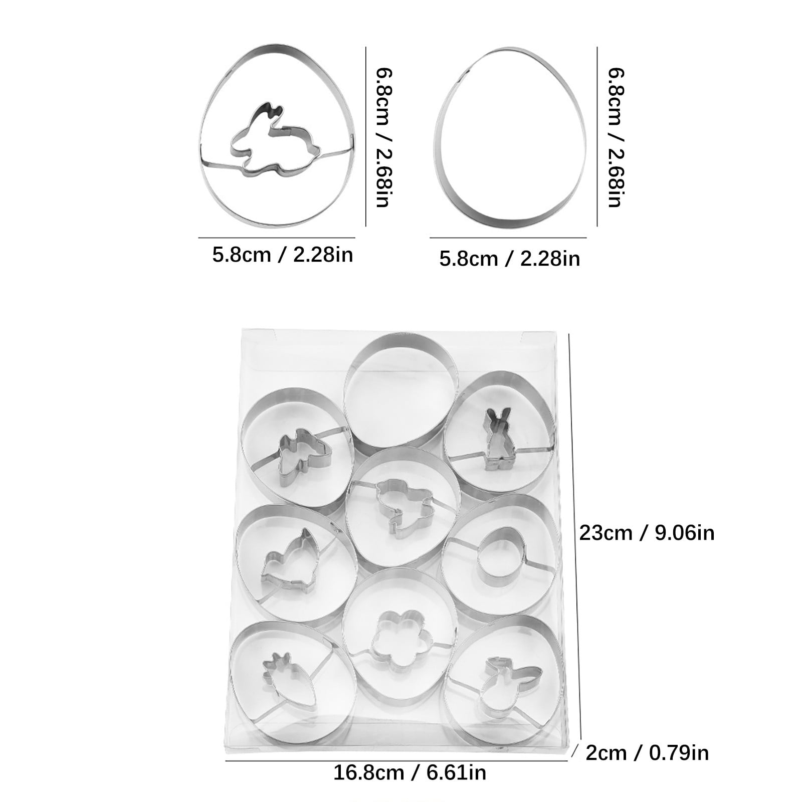 NCWSO Easter Tableware Easter Cookie Cutter Set - Stainless Steel ...