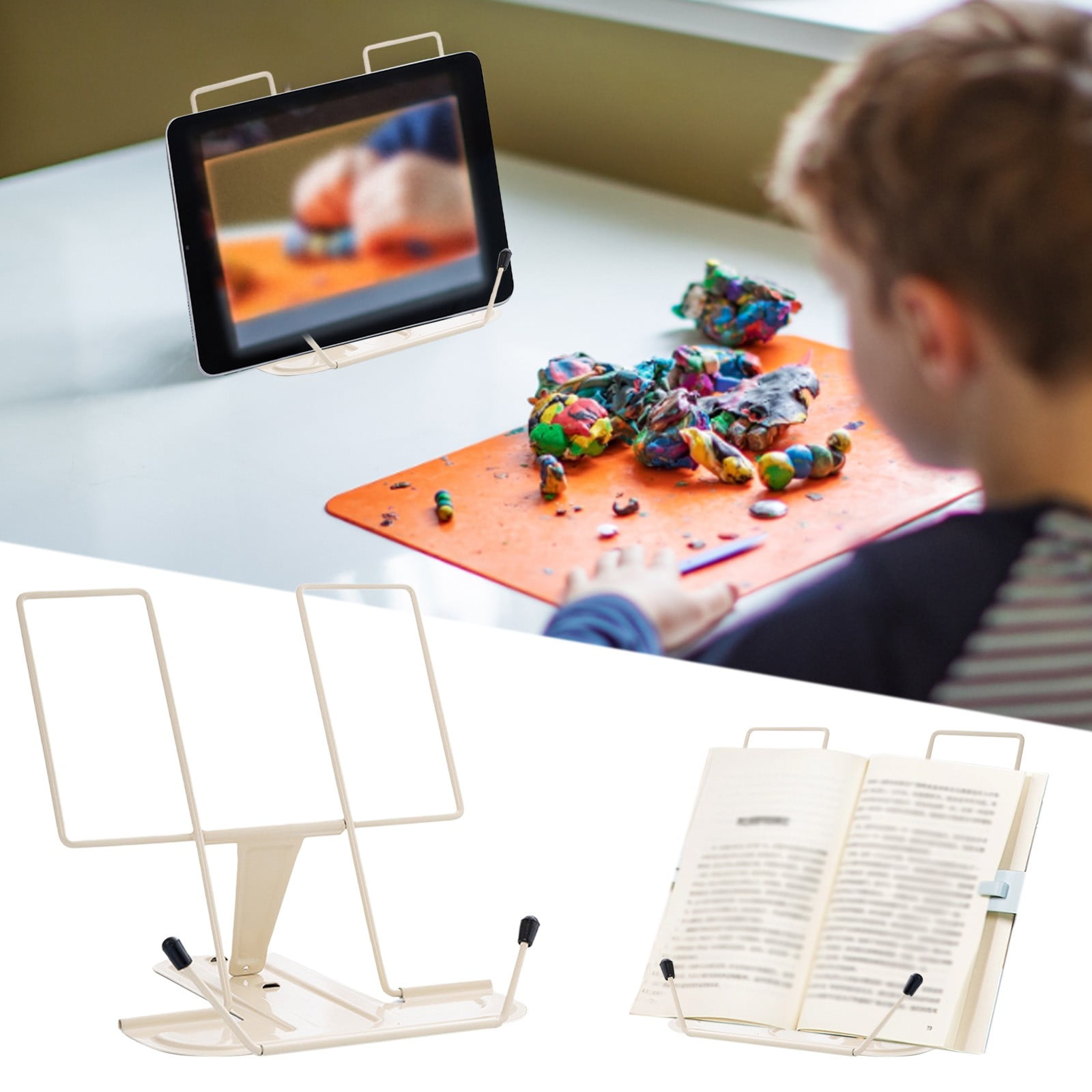 NCWSO Office Craft Stationery Beige Reading Bookshelf Standing Stand ...