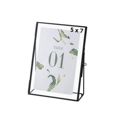 Home Decor Collection Brass Trimmed Fluted Glass Tabletop Picture Frame ...